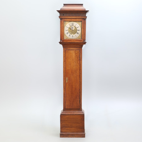 GILES BENNETT, MALMESBURY: A GEORGE III OAK LONGCASE CLOCK. Clocks ...