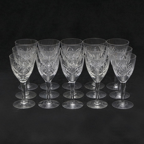 VINGLAS, 15 st, slipad dekor. Glas - Serviser - Auctionet