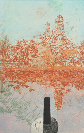 HASSE HASSELGREN. etsning, komposition, signerad och daterad -76 ...