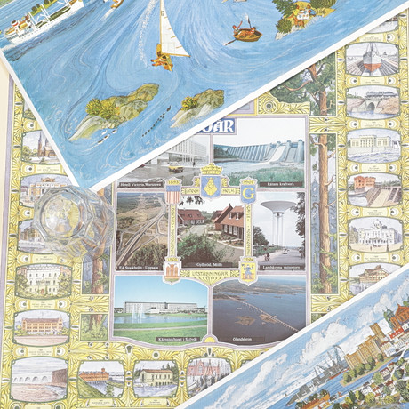 AFFISCHER, 3 st, Ölandsbron, Skånska Cementgjuteriet, 1970-tal. Böcker ...