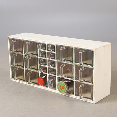 SPECERIHYLLA, "Reda", glas/trä, Gunnar Fredriksson, 1900-tal ...