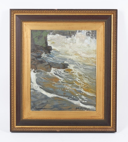 GABRIEL ENGBERG. Gushing water, signed and dated 1905, oil on canvas ...