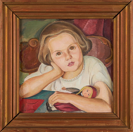 ELSA NILSSON. (Båstad 1880- Stockholm 1929): “Siri”, signed, oil on ...