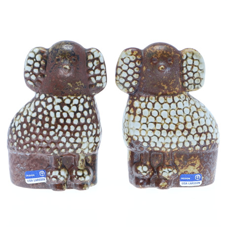 LISA LARSON. figurines, a couple, Twin poodles, from the series Kennel ...