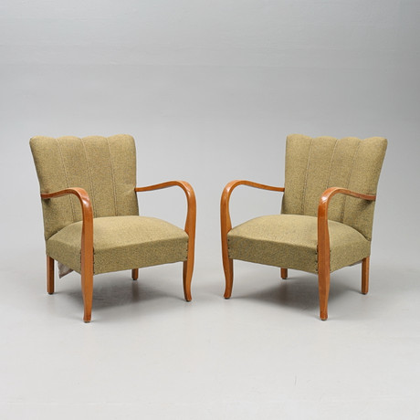FÅTÖLJER. Ett par, 1930/40-tal. Möbler - Fåtöljer & Stolar - Auctionet