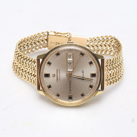 ARMBANDSUR, Certina, Newart, Certiday, automatic med armband, guld, 18K ...