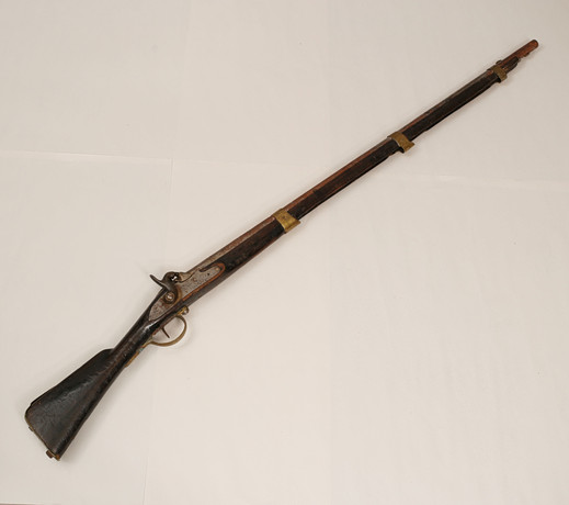 A double-barrelled breech-loading rifle, circa 1850s. Weapons ...