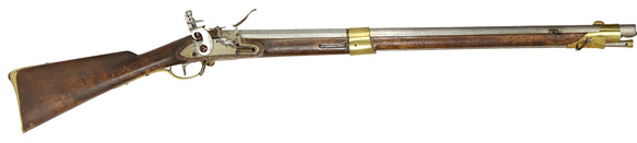 FLINTLOCK RIFLE WITH BAYONET, made Carl Gustav, model 1815-20 for field ...