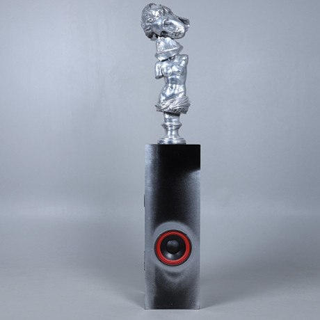 STEFAN LUNDGREN. (1968-). SKULPTUR (2). ALUMINIUM, TITEL: IMMEDIATE ...