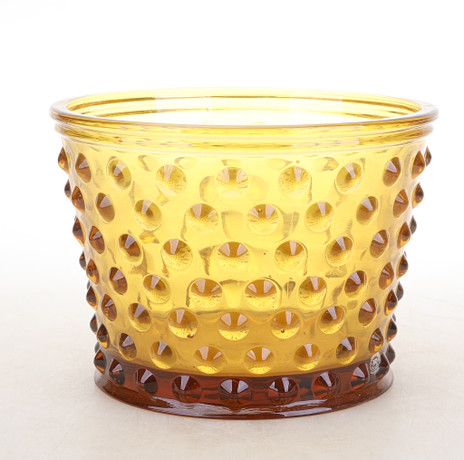 JOSEF FRANK. Pot, “Hortus”, amber Reijmyre glassware for Swedish tin ...