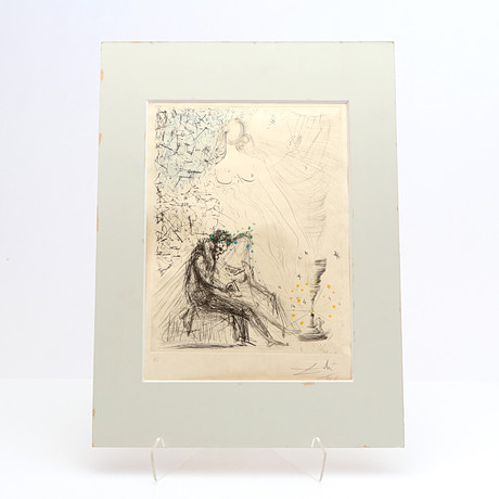 SALVADOR DALÍ. Etching, HC. “Couple with a candle” from Les Amors de ...
