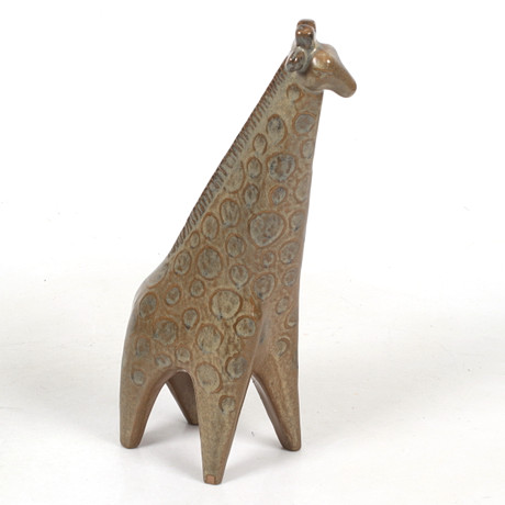 LISA LARSON. A stoneware figurine, “Giraffe”, from the series Stora Zoo ...