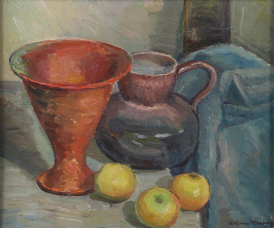 ANNA-MARIA KLEIN-MONBERG. Still life with fruits, oil on canvas, sign A ...