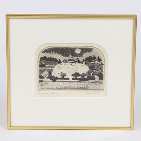 GRAHAM CLARKE (B.1941) "WINDMILL HILL & VALLEY COTTAGE". Art ...