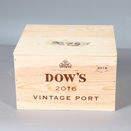 DOW'S VINTAGE PORT 2016 - CASED. Wine, Port & Spirits - Auctionet