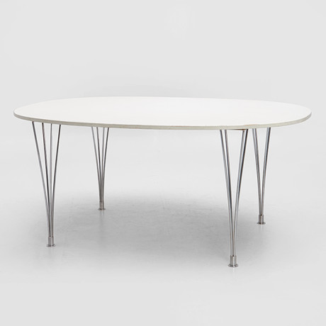DINING TABLE, ellipse shape, with clamping legs from Piet Hein ...
