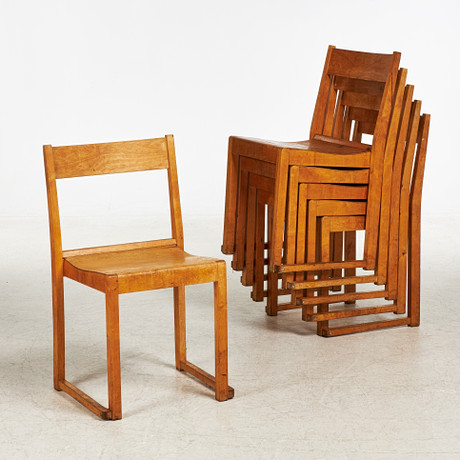 SVEN MARKELIUS. A set of 6 chairs, the so-called “Orchestra chair ...