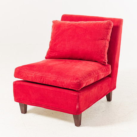 DAN IHREBORN, “Julia”, a 21st-century armchair, loose plush legs, dark ...