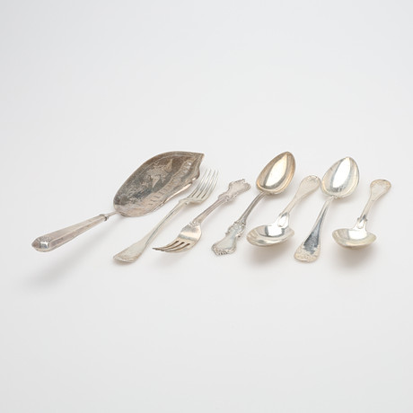 ANTIKA BESTICK, SJU STYCKEN. Silver & Metall - Silver - Auctionet
