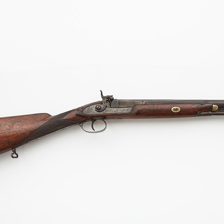 SLAB LOCK RIFLE, British, lock plate marked N Mills No 2367, 19th ...