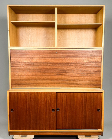 BÖRGE MOGENSEN. HYLLSYSTEM, 3 delar, ek, teakfaner, "Öresund", Karl ...