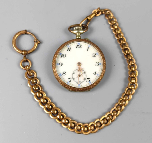 men's pocket watch with chain. Clocks & Watches - Mantel clocks - Auctionet