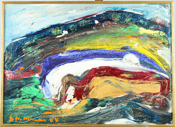 HELMUT MANTEL (1925-1979). Composition, oil on canvas. Art - Paintings ...