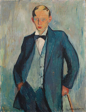 OLA ABRAHAMSSON. Portrait, “Filius Canulli”, oil on canvas, signed and ...