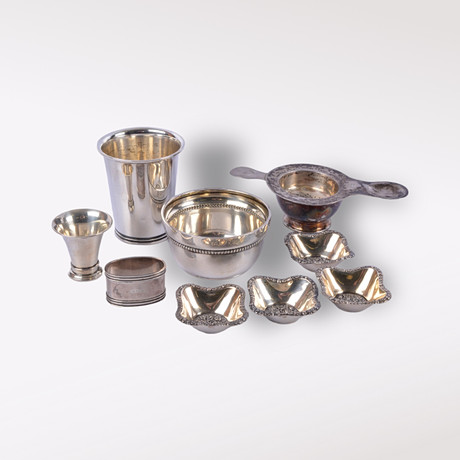 A set of seven silver objects, 20th century. Silver & Metals - Silver ...