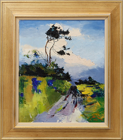 AXEL LIND. Landscape with trees, oil on canvas, signed and dated 1950 ...
