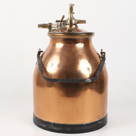 MILK BUCKET FOR MILKING MACHINE, copper/brass, 20th century. Silver ...