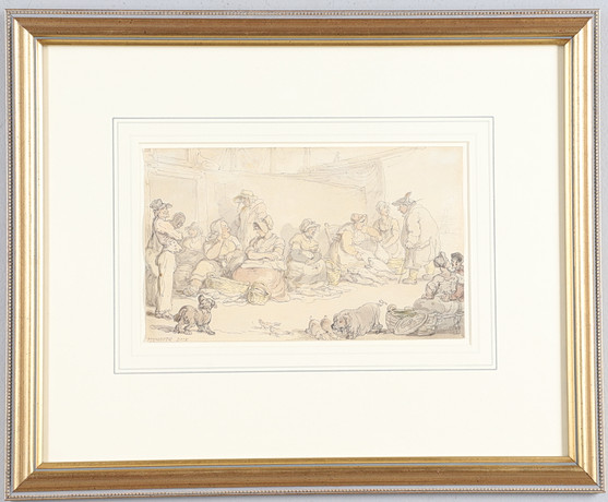 THOMAS ROWLANDSON (1756-1827). PLYMOUTH DOCK: FISHERFOLK WITH THEIR ...