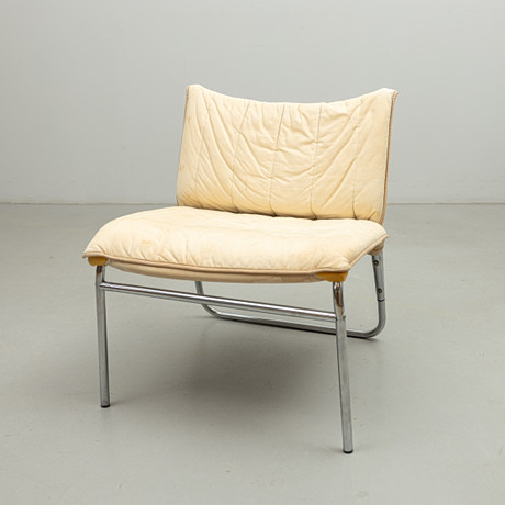 FÅTÖLJ, ram av förkromat stålrör, Ikea 1970/80-tal. Möbler - Fåtöljer ...