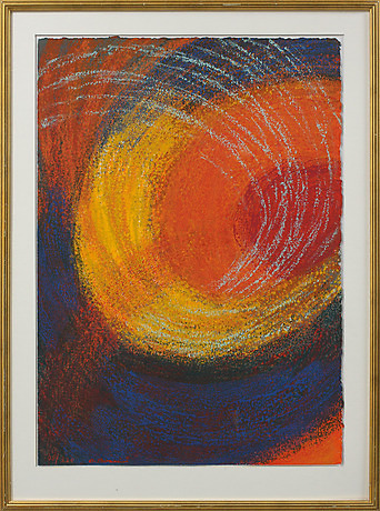 OLLE BONNIER. Composition, color lithograph, signed and numbered 28/220 ...