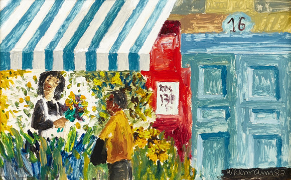 HARRY WICHMANN (Stockholm 1916-1993 Stockholm), Flower stand, signed ...