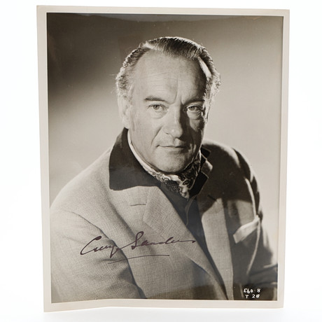 AUTOGRAPH. AMERICAN ACTOR GEORGE SANDERS (1906-1972) WHO WON AN ACADEMY ...