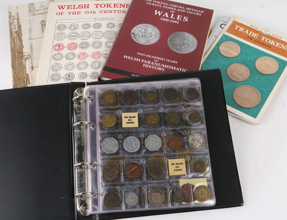 A COLLECTION OF TRADE TOKENS AND TALLIES, THE MAJORITY OF SOUTH WALES ...