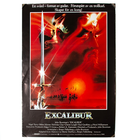 MOVIE POSTER. “Excalibur”, original poster, 1981. Art - Other - Auctionet