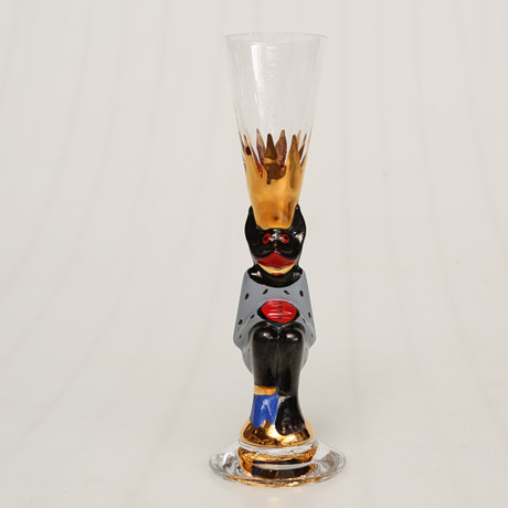 BERTIL VALLIEN. Snap glass, “Devil's glass”, Nobelservisen, Orrefors ...