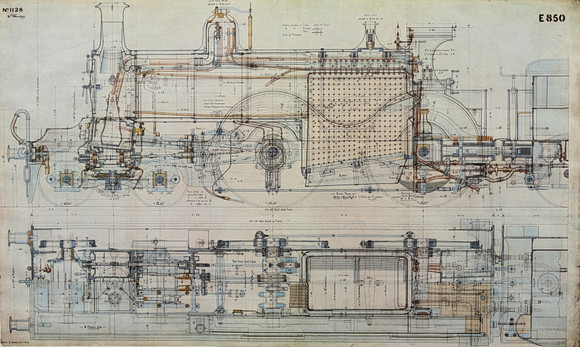 POSTER, Midland Railway 4-4-0 Express Passenger Locomotive, offset ...