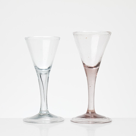 A set of two 19th century foot glass frames. Glass - Utility glass ...