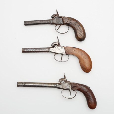3 LOCK GUNS, KNOWN AS VINEYARD GUNS, CIRCA 1850. Weapons & Militaria ...
