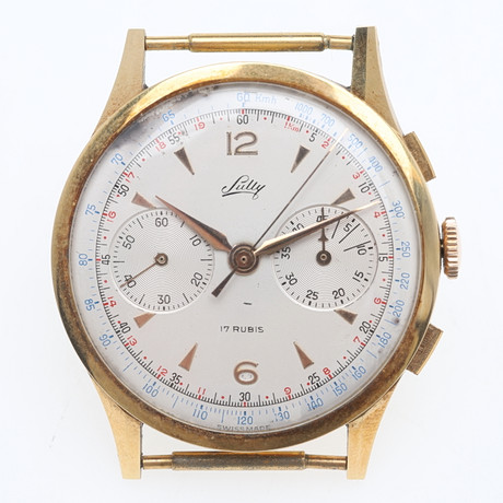 WRISTWATCH, 18k gold, Sully, Chronometer, automatic. Clocks & Watches ...