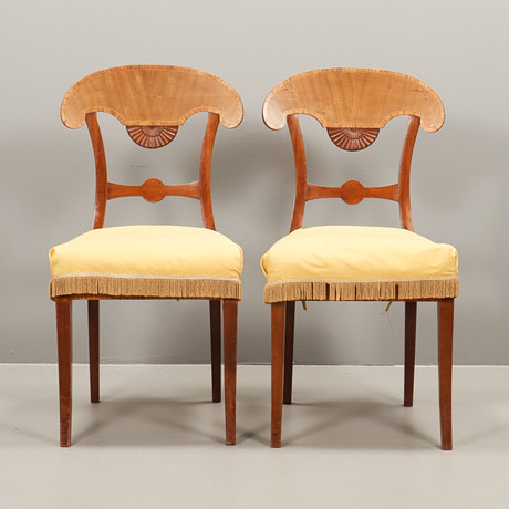 Two chairs, Karl-Johan style, 18th/20th century. Furniture - Armchairs ...