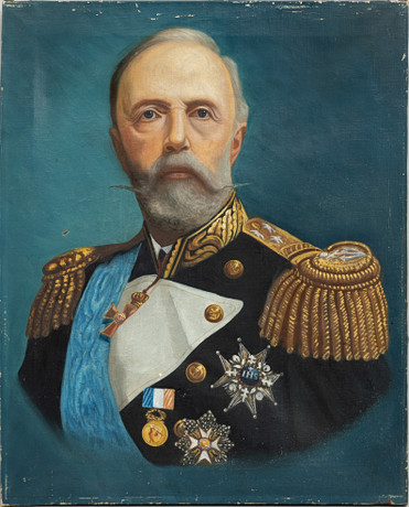 CARL GABRIEL WADELL. Portrait of Oscar II wearing admiral's uniform ...