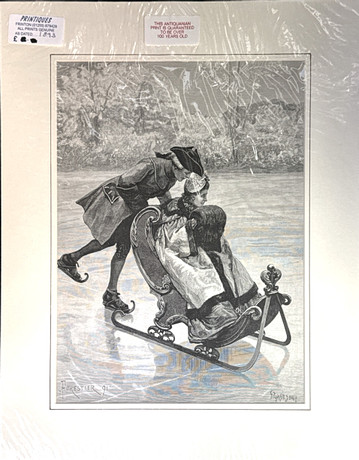 1890'S ICE SKATING PRINT. Art - Other - Auctionet