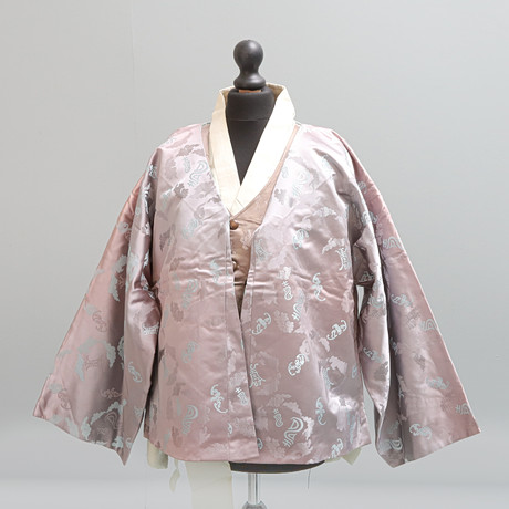 A KOREAN HANBOK, TRADITIONAL MALE OUTFIT & FEMALE CHIMA, CIRCA 1940/50 ...