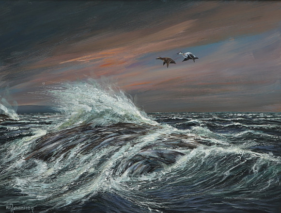 ALF JOHANSSON. Oil on panel, “Stretching Dragon Couple”, signed. Art ...