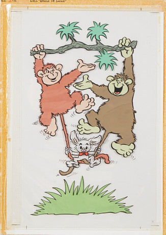 RUNE ANDRÉASSON. Bamse, original for coloring book, “Bamse på safari ...
