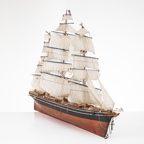 MODEL SHIP, 20th century, sailing vessel, 3 masts. Miscellaneous ...